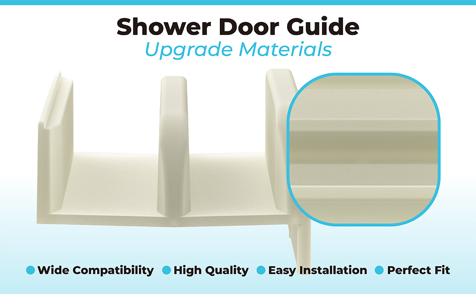 PalpitateC M6219 Sliding Shower Door Bottom Guide - Fits Top Hung Shower Doors, 1/2 in Channels ...