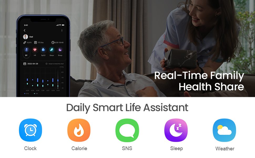 YHE BP Doctor Pro, Blood Pressure Watch with Patented Cuff, Wrist BP Monitor, Smartwatch for ...