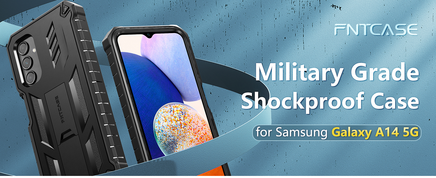 Amazon.com: FNTCASE for Samsung Galaxy A14-5G Case: Dual-Layer Protective Textured Shockproof ...