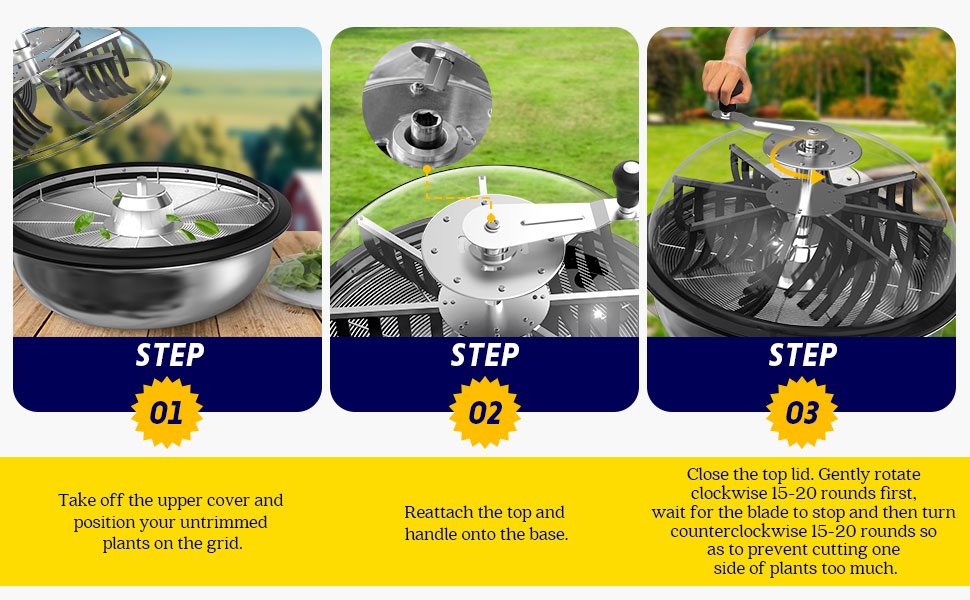 Amazon.com : iPower 24 inch Bud Leaf Bowl Trimmer, Twisted Spin Cut with Sharp Stainless Steel ...