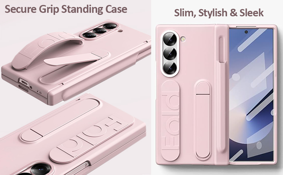 Amazon.com: NINKI Transparent Hand Strap for Samsung Galaxy Z Fold 7 Case with S Pen Holder ...