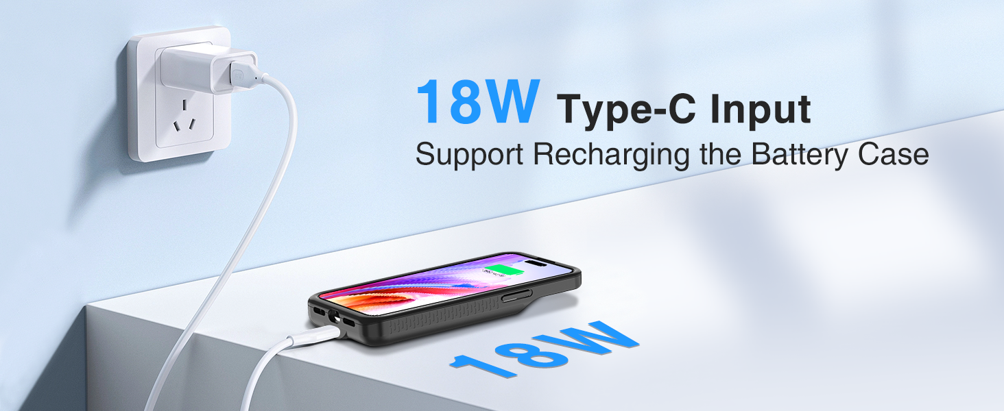 Amazon.com: Battery Case for iPhone 13/13 Pro/14/14 Pro/15/15 Pro, Ultra-Slim Wireless Fast ...