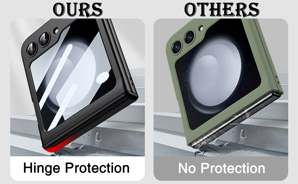 Amazon.com: STORMTAL for Samsung Galaxy Z Flip 5 Case, Hinge Protection, Built-in Screen ...