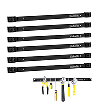 Amazon.com: Rechabite 6 Pieces 18" Magnetic Tool Holder Strip, Black Magnet Bar, Metal Tool ...