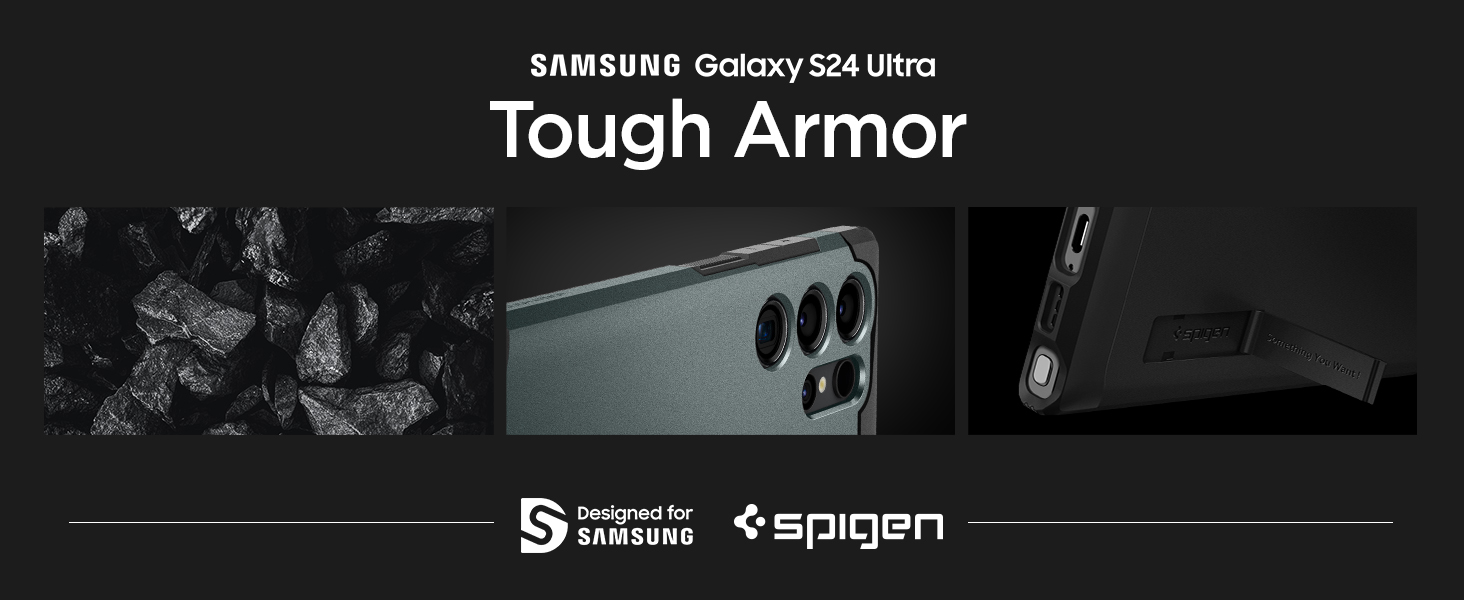 SPIGEN Tough Armor Designed for Samsung Galaxy S24 Ultra Case (2024) Impact Shock Absorption ...