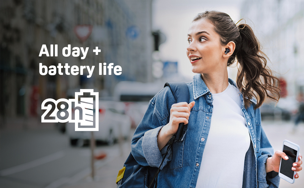 JVC HA-Z250T-B Noise Cancelling Bluetooth Wireless Memory Foam Earbuds, Comfortable Fit, Sound ...