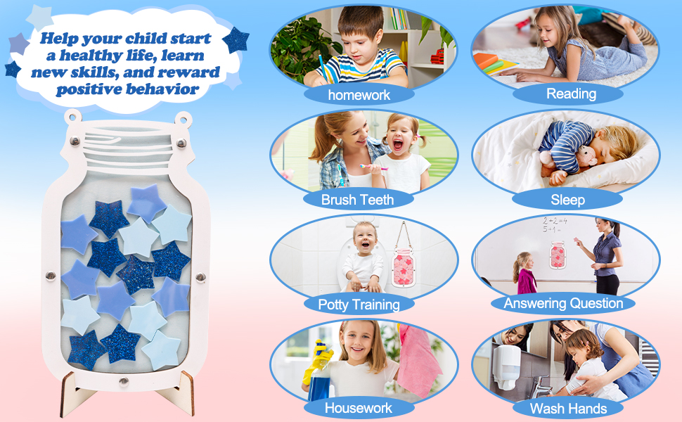 Amazon.com : Reward Incentive Jar, Anglecai Stars Incentive Jar for ...