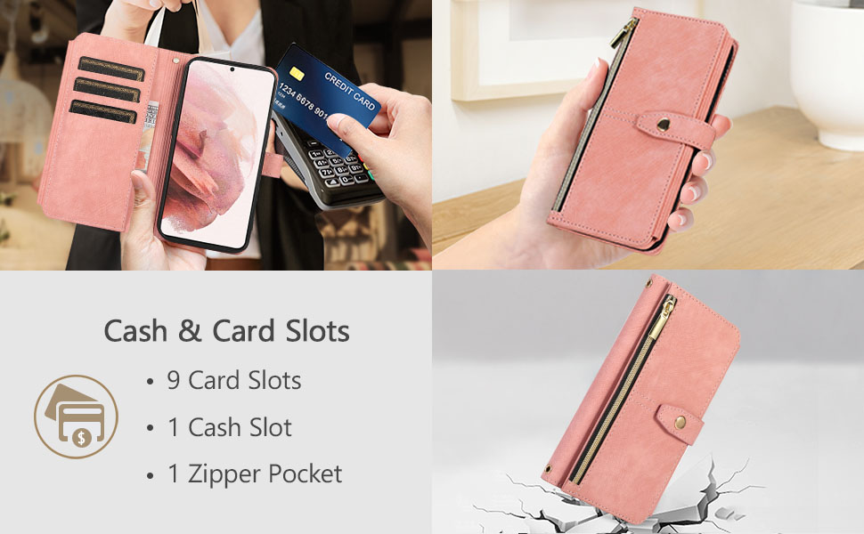 Amazon.com: UEEBAI Wallet Case for iPhone 15 Pro Max 6.7 inch, 9 Card Slots Retro Leather Wallet ...