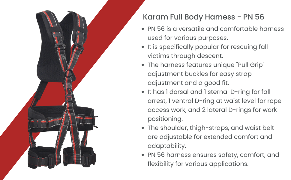 Karam Full Body Safety Tower Harness for Fall Arrest, Rope Access Work & Work Positioning ...