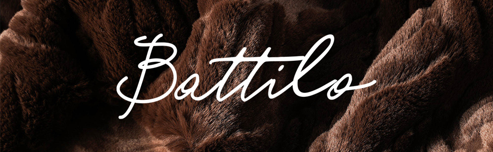 BATTILO HOME Faux Fur Throw Blanket Chocolate Brown Pillow Cover Set ...