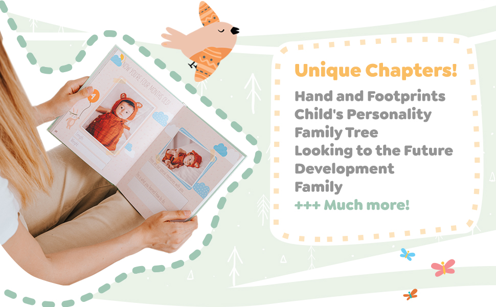 Amazon.com: Kwii&Kwii - Baby Memory Book - A Keepsake Book for a Boy or Girl - First-Year Baby ...