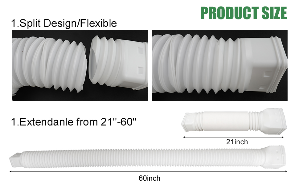 Amazon.com : F FINEC 2 Pack Rain Gutter Downspout Extensions Flexiable ...