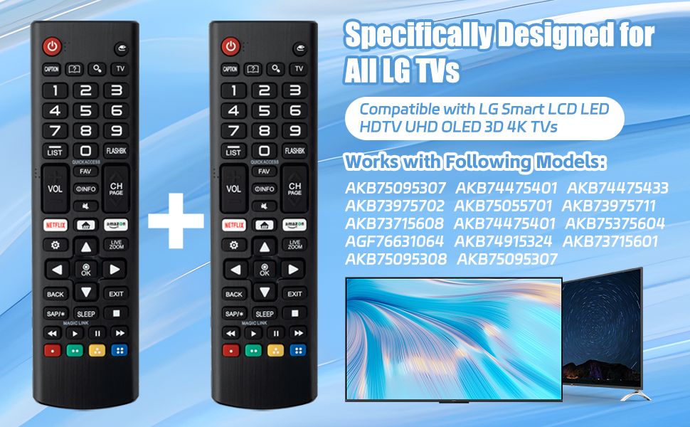 Amazon.com: maqsai 【Pack of 2】 Universal Remote Control for LG-Smart-TV-Remote, Compatible with ...