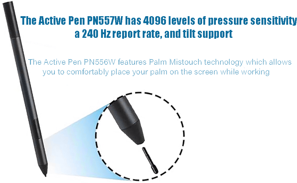 Active Pen PN557W for Dell PN557W Stylus Compatible with Dell 2-in-1 Laptops for Latitude 5285 ...