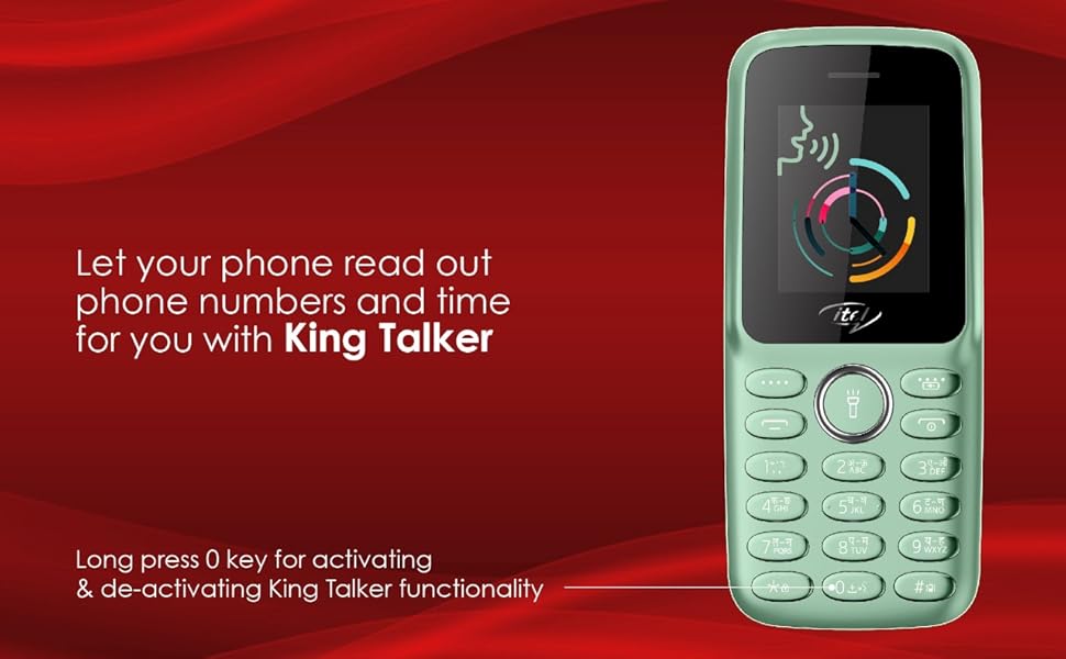 itel it2163s (4.5cm, 1200mAh, BT Caller, Kingtalker, 12+1 Month ...