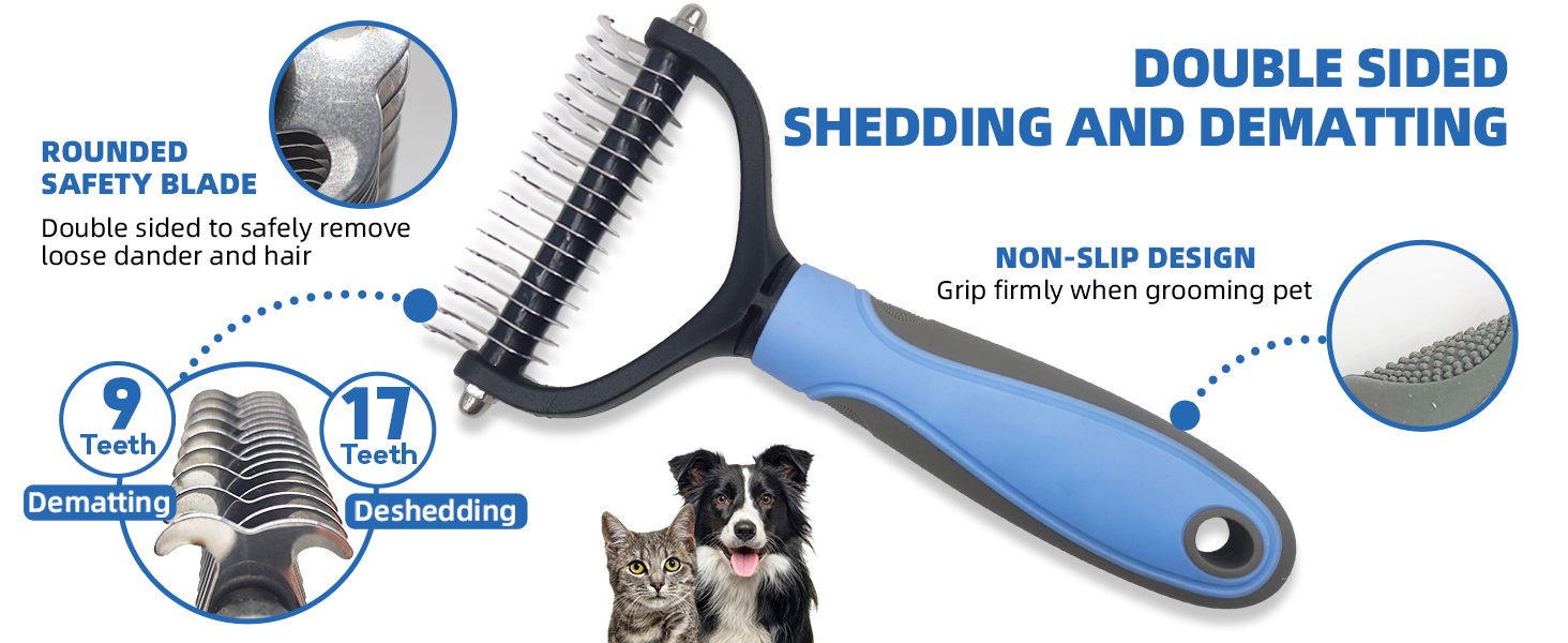 Amazon.com: KUEIOX Dog Brush for Shedding,9 PCS in One Pet Slicker Hair Brush Kit with Pet Nail ...