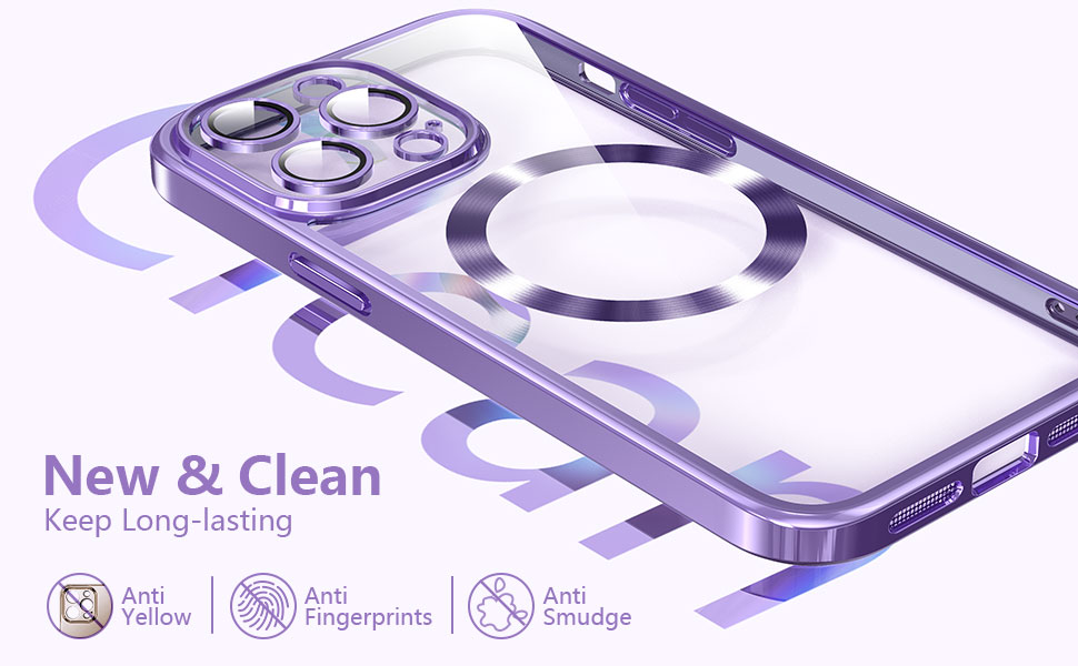 Amazon.com: Mephoro 2 in 1 for iPhone 14 Pro Max Case Crystal Clear, Not Yellowing, Compatible ...