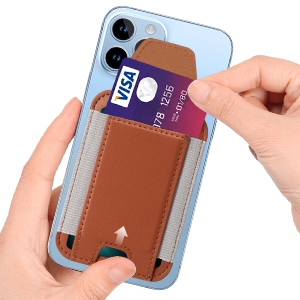 Amazon.com: Miroddi for MagSafe Wallet with Privacy Flap Cover, Leather Magnetic Wallet Card ...