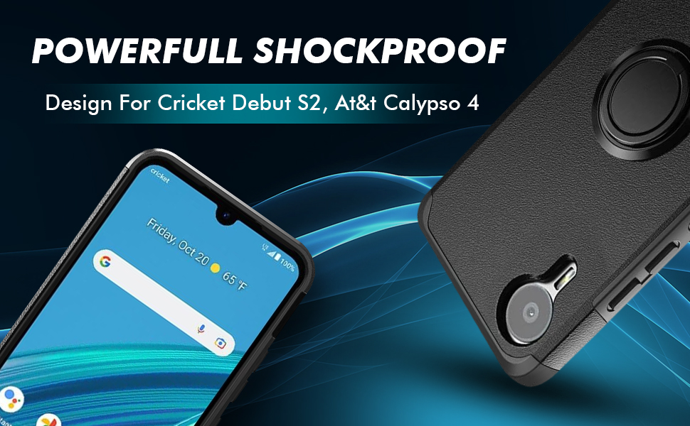 Amazon.com: HRWireless Compatible for Cricket Debut S2, At&t Calypso 4 Case Cover with Ring ...
