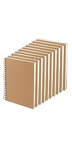 MUKCHAP 3 Pack A3 Spiral Bound Landscape Sketchbook, 60 Pages 30 Sheets 160gsm A3 Art Drawing ...