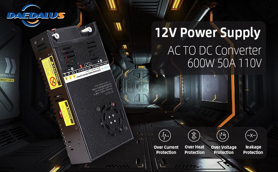 Amazon.com: Daedalus SMPS AC to DC Converter 110V AC to 12V DC Converter Switching Power Supply ...