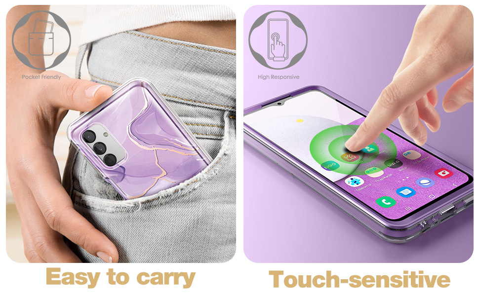 Amazon.com: SURITCH for Samsung Galaxy A13 5G Case, Built-in Screen Protector for Samsung A13 5G ...