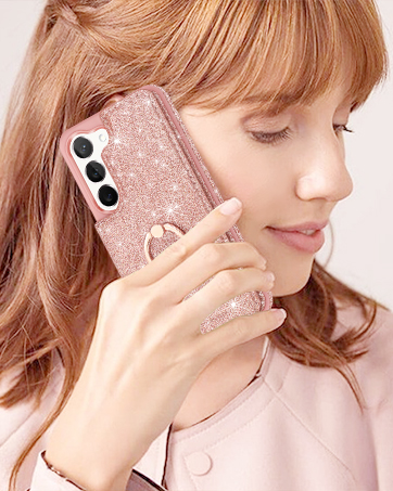 Amazon.com: Casewind for Samsung Galaxy S24 Plus Case,Glitter Wallet Case with [Screen Protector ...