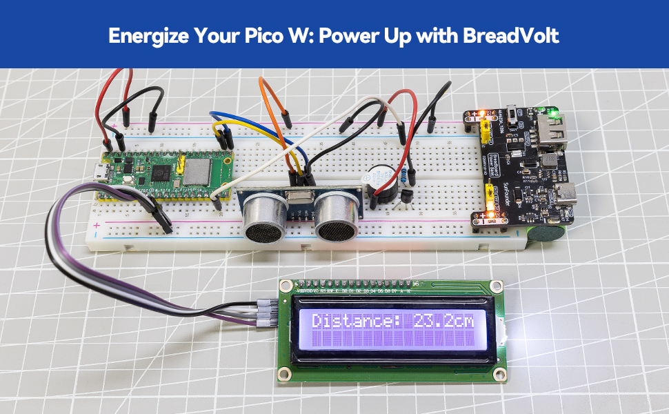 Amazon.com: SunFounder BreadVolt Breadboard Power Supply Module Built ...