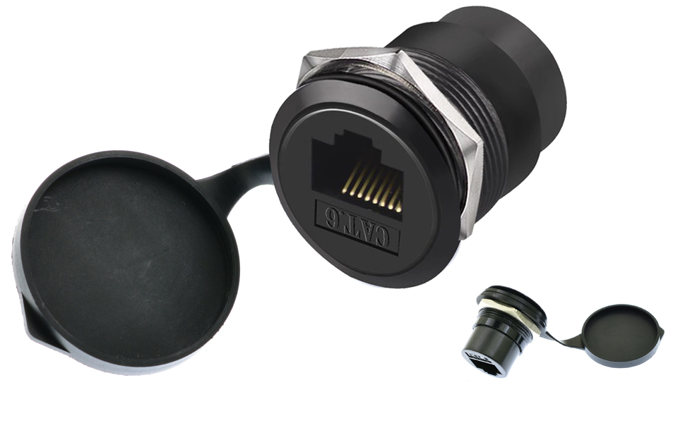 YiKaiEn - Adaptador de montaje en panel RJ45 CAT6, conector de paso Ethernet hembra a hembra ...