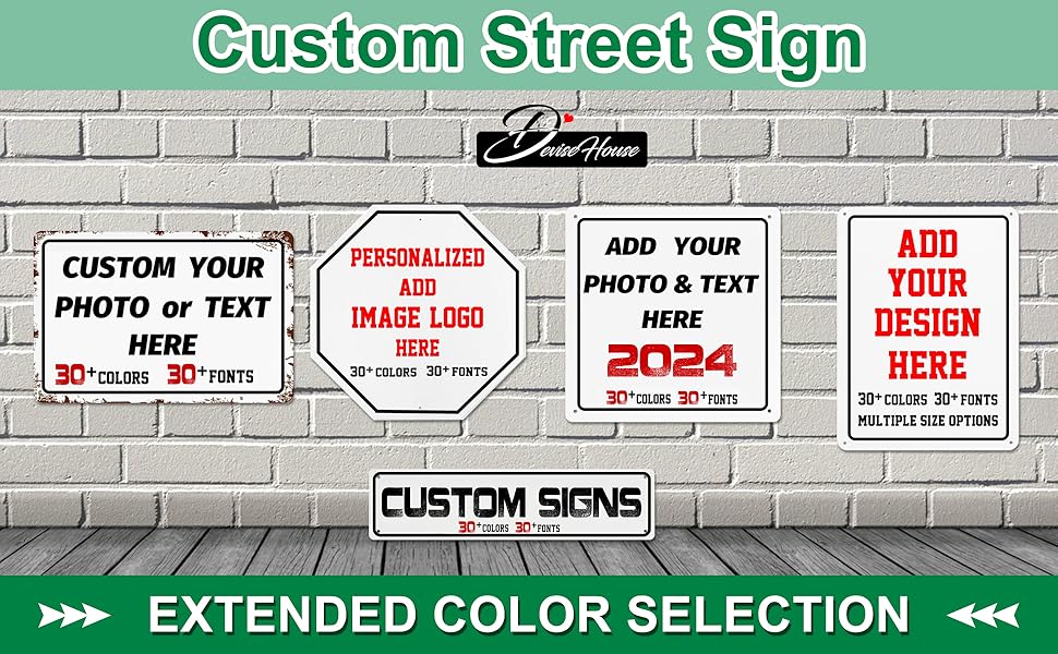 Amazon.com : Custom Signs Outdoor，18x12inch Personalized Metal Parking ...