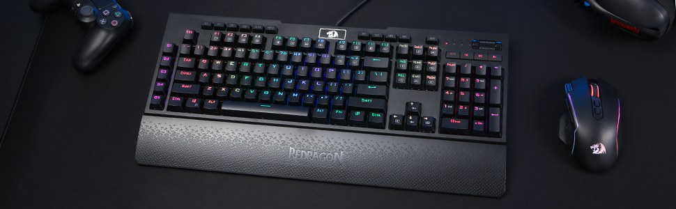 Amazon.com: Redragon K586 RGB Mechanical Gaming Keyboard, 10 Dedicated Macro Keys, Convenient ...