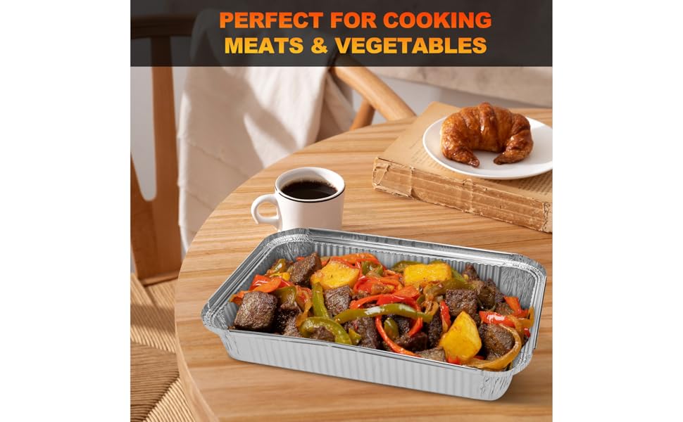 WAD Aluminium foil Tray | Pack of 10 foil Trays | Disposable foil Trays for Baking, Cooking ...