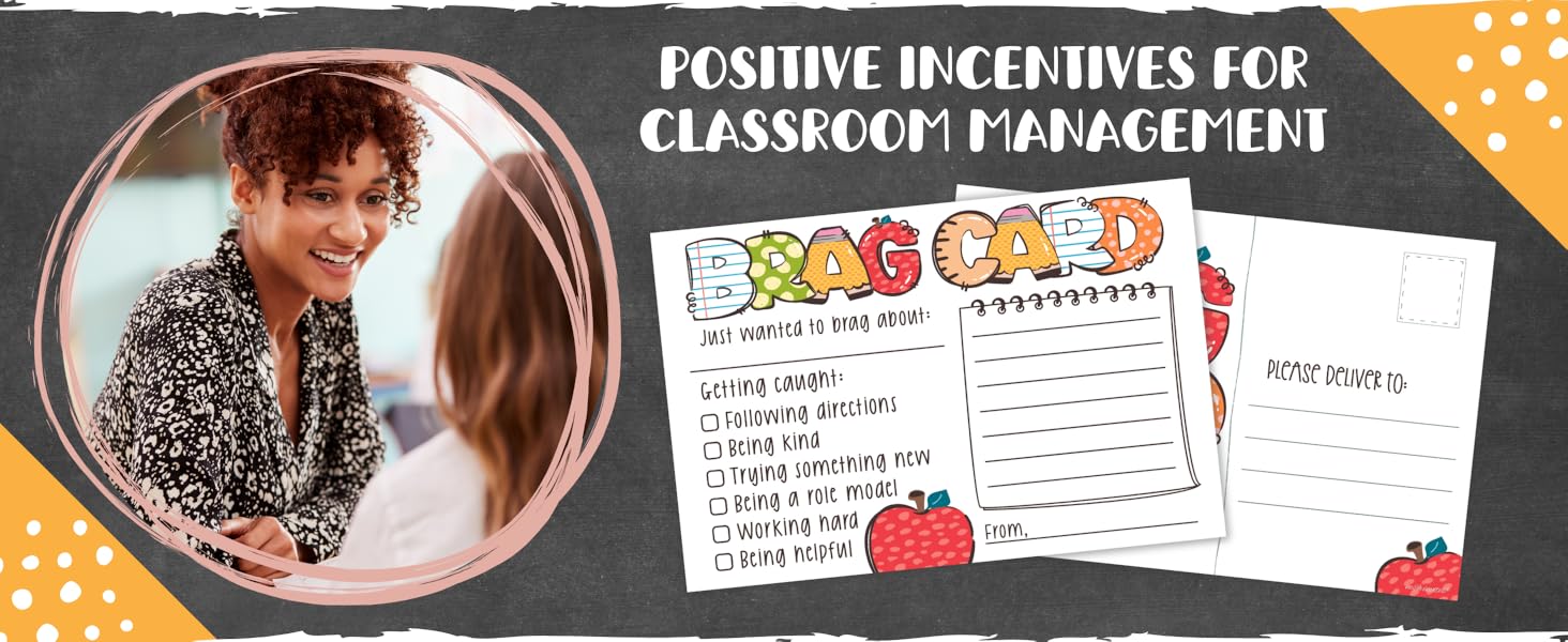 Amazon.com : Brag Cards Teacher Mail - 50 Postcards For Notes Home To ...