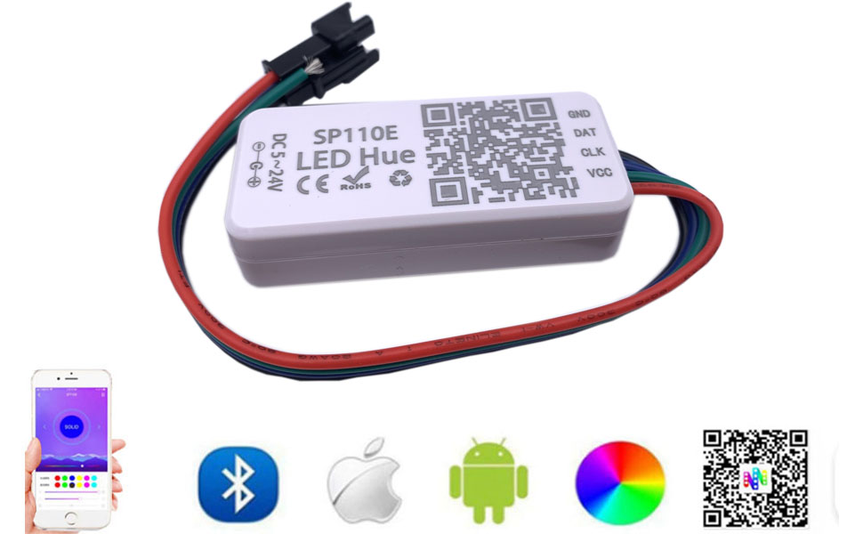 Amazon.com: TOPXCDZ SP110E WS2812B WS2811 Addressable LED Bluetooth ...