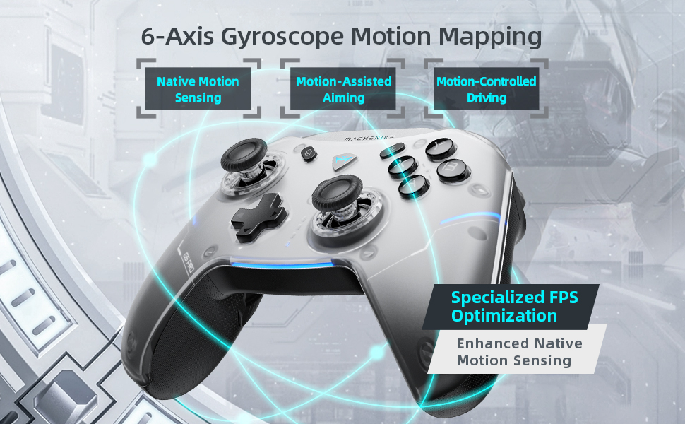 Machenike G5Pro PC Game Controller with RGB Lights, Hall Effect Joystick＆Triggers, Wireless ...