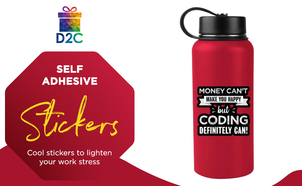 D2C Programmer Stickers | Pack of 40 Glitter Finish, Waterproof Decals ...