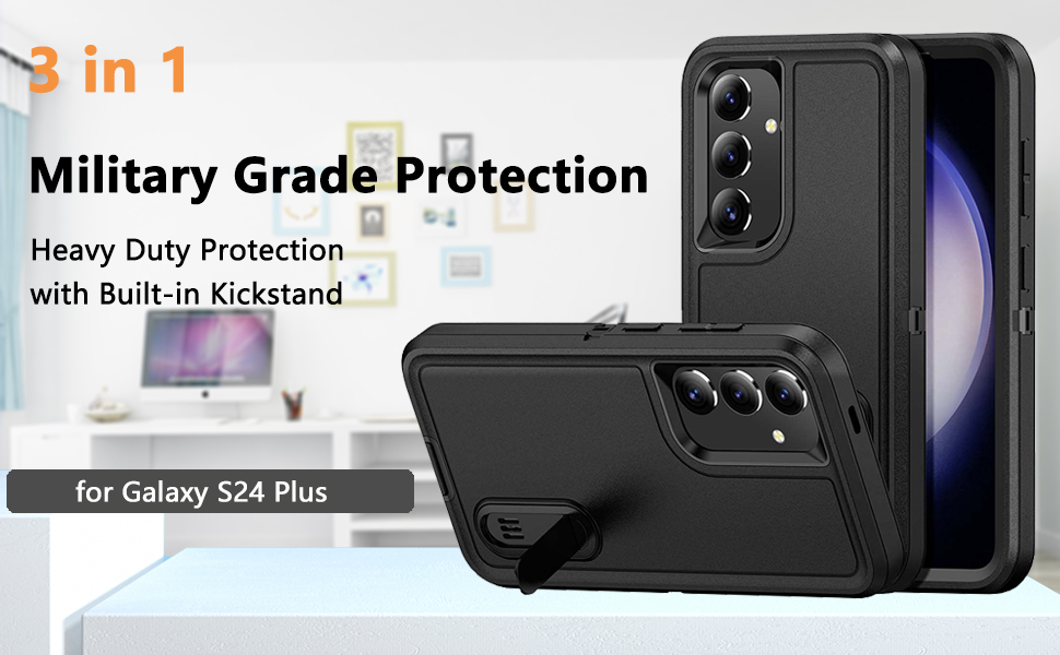 Amazon.com: Fucozan for Galaxy S24 Plus Case Galaxy S24+ Plus Case with Kickstand 3-Layer ...