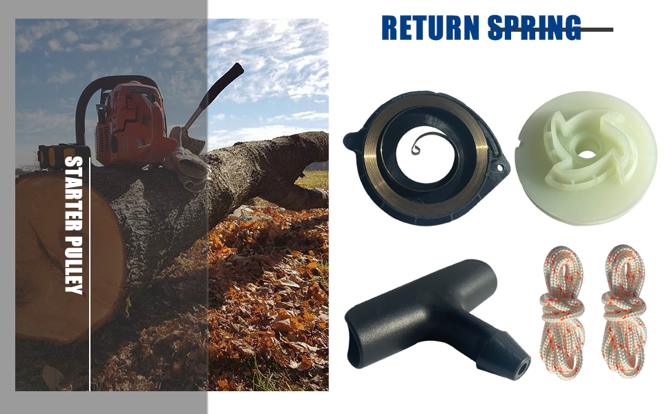 Amazon.com : Recoil Assembly Pull Starter Spring Pulley Handle for Husqvarna 340 345 346XP 350 ...