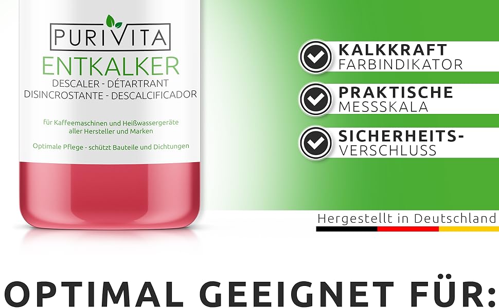 Amazon.de: Purivita - Universal Entkalker 750 ml für Kaffeevollautomaten - Für alle bekannten ...