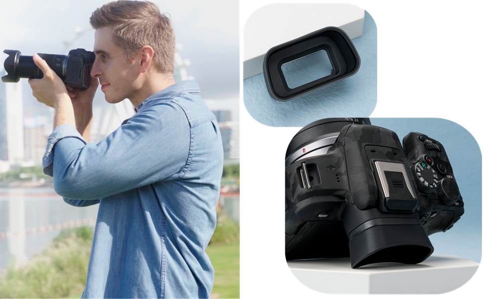 EOS R10 Eyecup Eyepiece，Soft Silicon Extended Camera Eye Cup Viewfinder Special Designed for ...