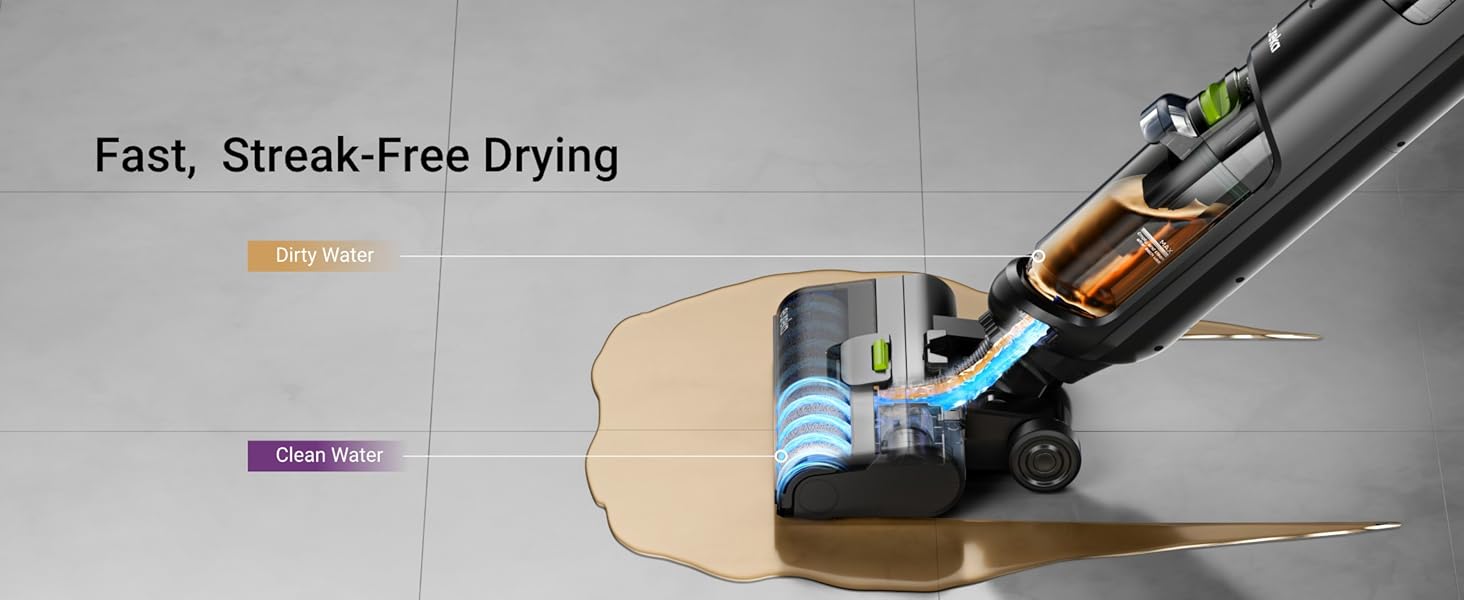 Amazon.com: Eureka Wet Dry Vacuum Cleaner Cordless, Mop Vacuum Cleaner with Self-Cleaning System ...