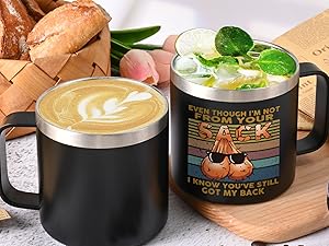 Amazon.com: Lifecapido Step Dad Gifts, Bonus Dad Gifts, Even Though I'm Not From Your Sack ...