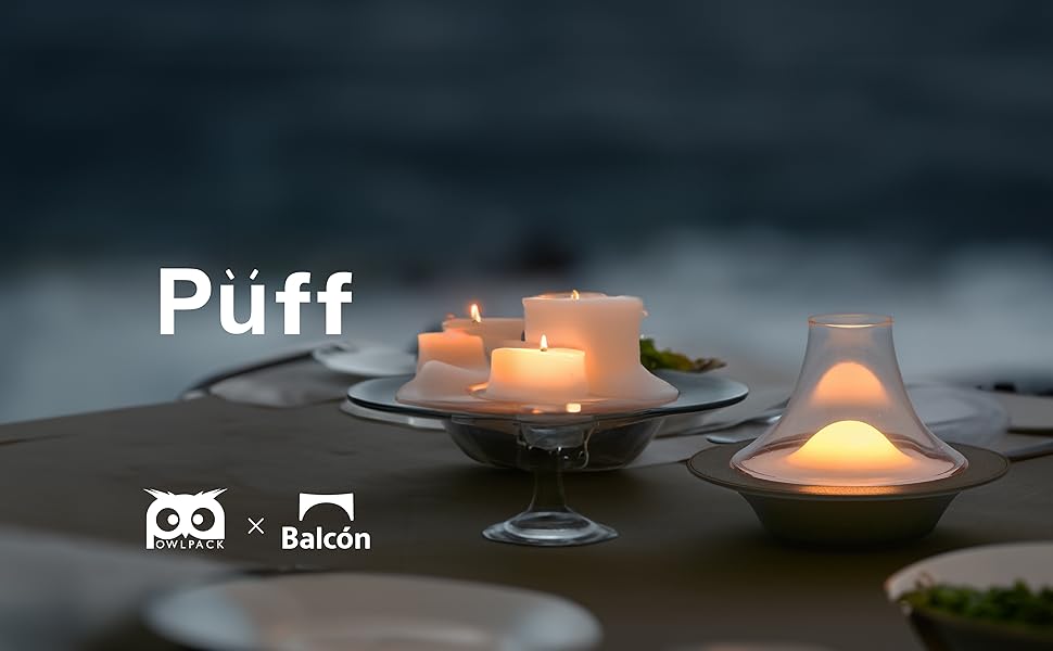 Owlpack Puff Cordless LED Lamp with Adjustable Dimmer - Black - Amazon.com