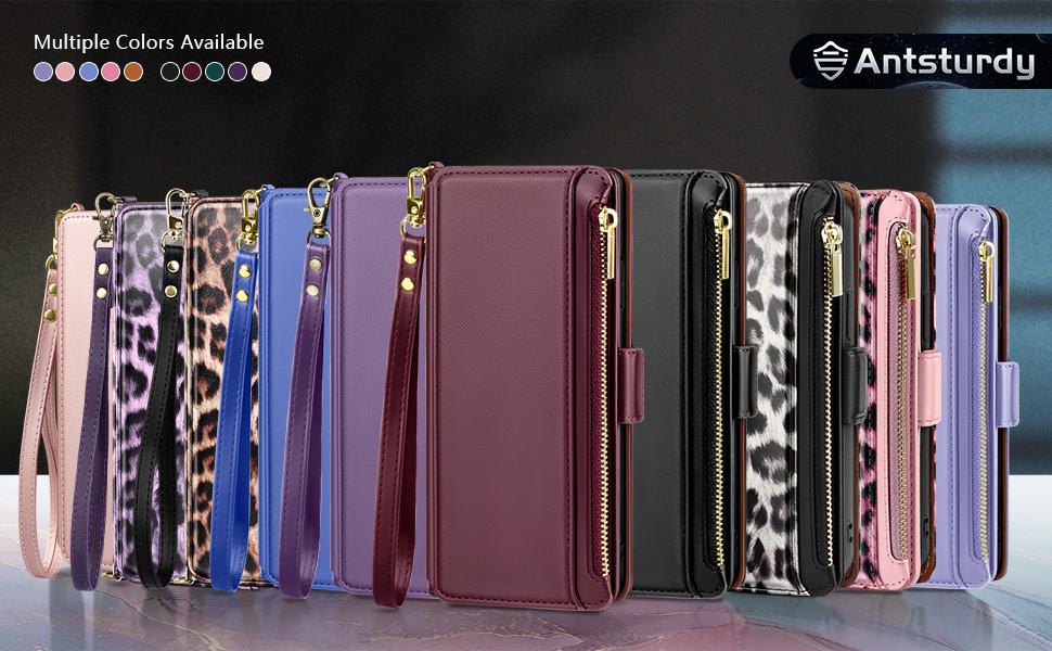 Amazon.com: Antsturdy Compatible with Samsung Galaxy S24 Wallet Case for Women Men【RFID Blocking ...