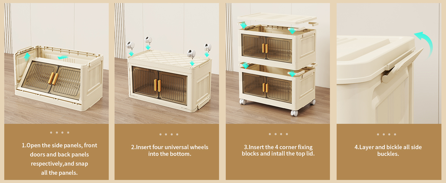 Amazon.com - 3 Tier Stackable Plastic Storage Bins with Lids 28QT ...