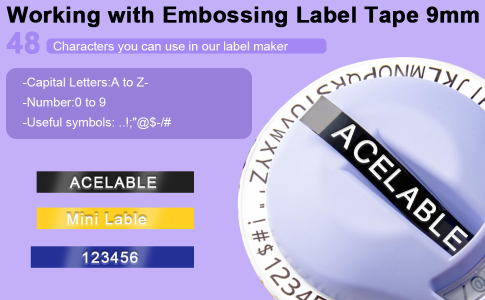 Amazon.com : Embossing Label Maker Machine with 5 Black Tapes, 3D Omega ...