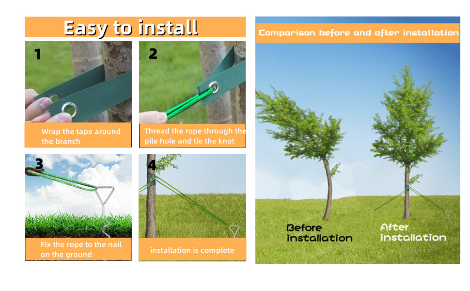 Amazon.com : ZheYawin Tree Support for Leaning Trees,Heavy Duty Spiral ...