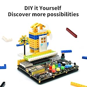 KEYESTUDIO Inventor Starter Kit for Arduino ESP32, Hardware Comes Pre-connected, Easy to Get ...