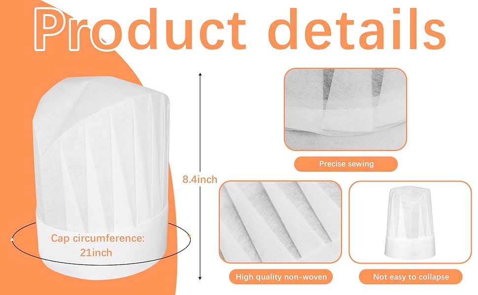 Amazon.com: 12 Pack Chef Hats for Kids, Disposable Paper Chefs Hat Bulk DIY Kids Chef Cap for ...