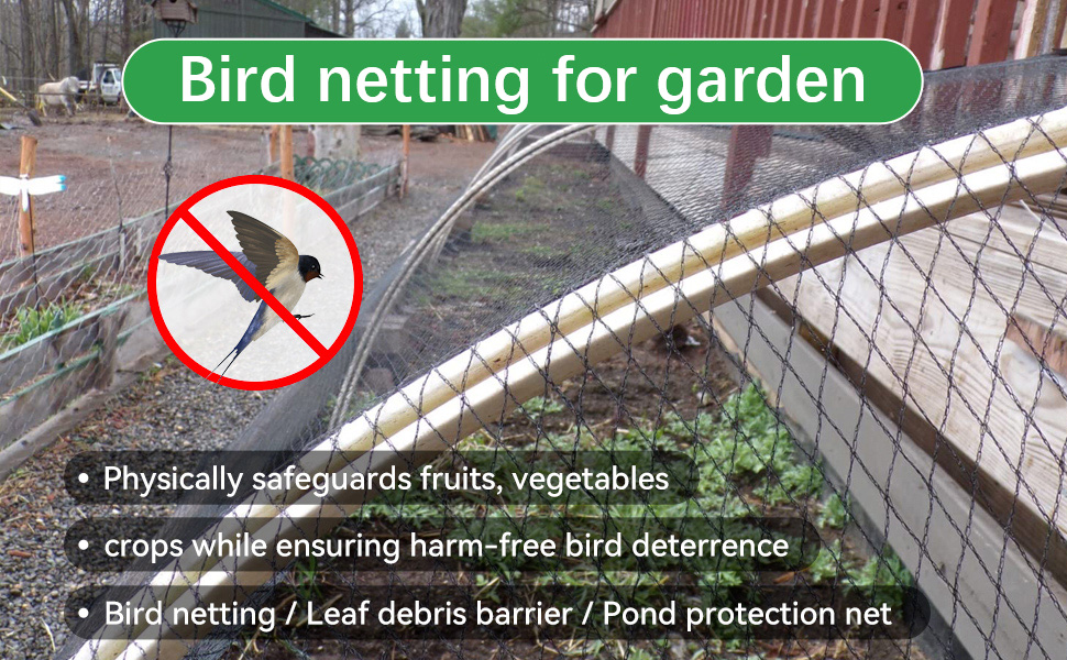 Amazon.com : XiHaKey Heavy Duty Bird Netting 10x10Ft – Chicken Overhead & Poultry Netting for ...